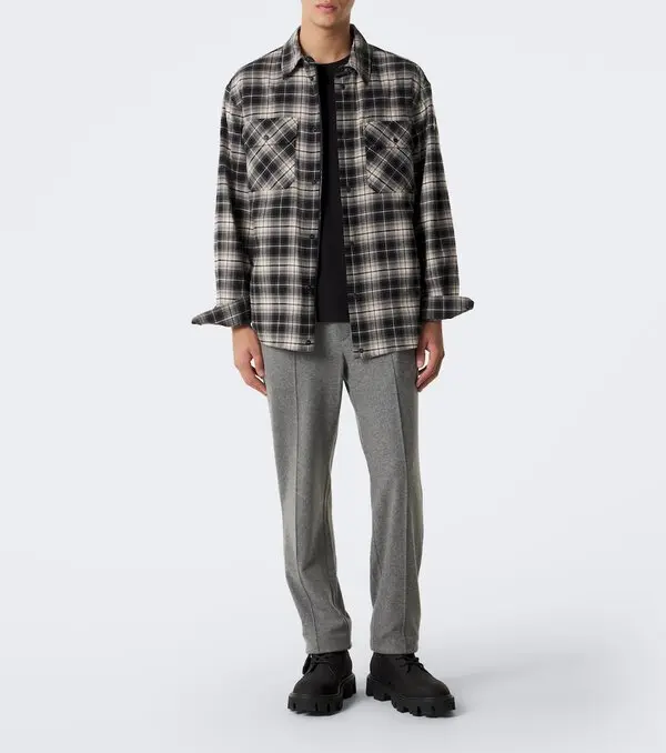 Moncler Flannel Straight Pants