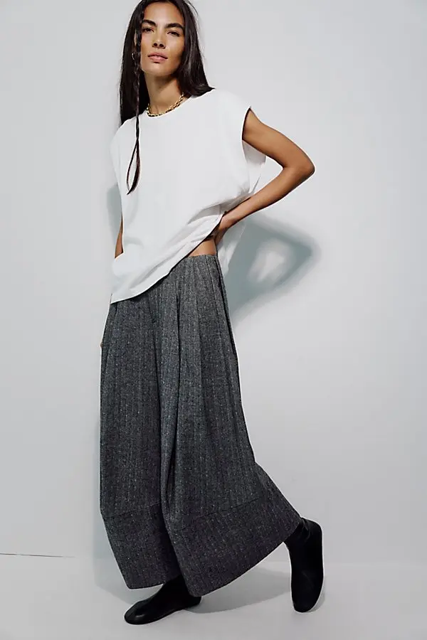 Free People Set In Stone Wool Trousers At