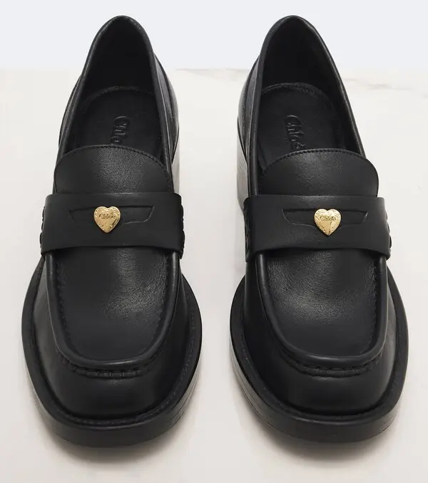 Chloé Dakota Leather Loafer Pumps