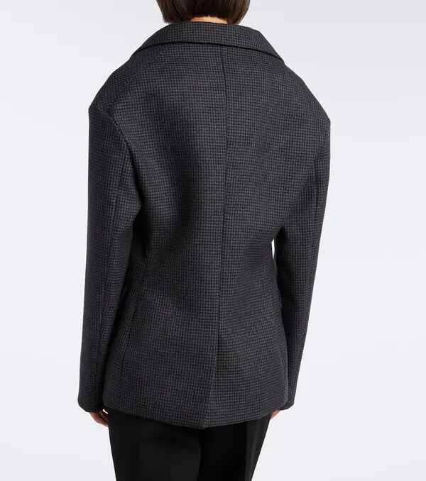 Balenciaga Houndstooth Double-breasted Wool Jacket