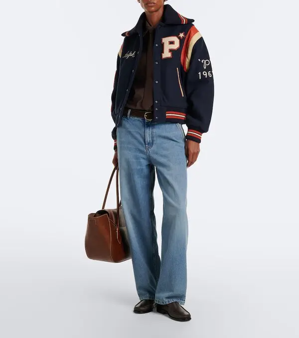 Polo Ralph Lauren Patch-applique Wool-blend Varsity Jacket