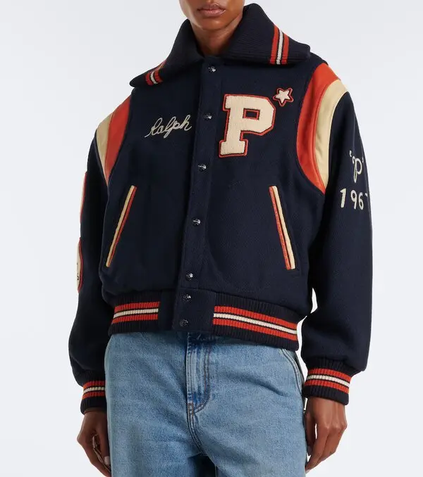 Polo Ralph Lauren Patch-applique Wool-blend Varsity Jacket