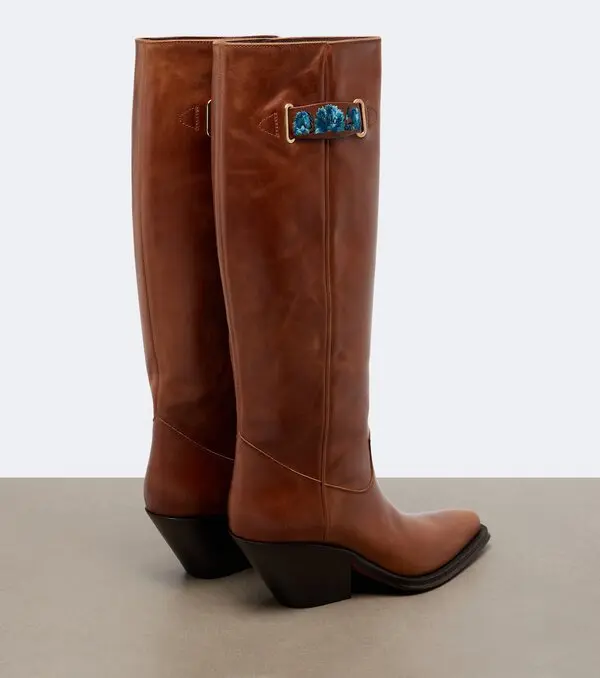 Chloé Azelan Leather Knee-high Boots