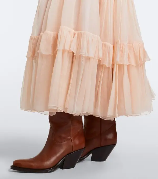 Chloé Azelan Leather Knee-high Boots