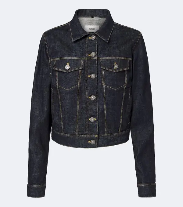 Fendi Cropped Denim Jacket
