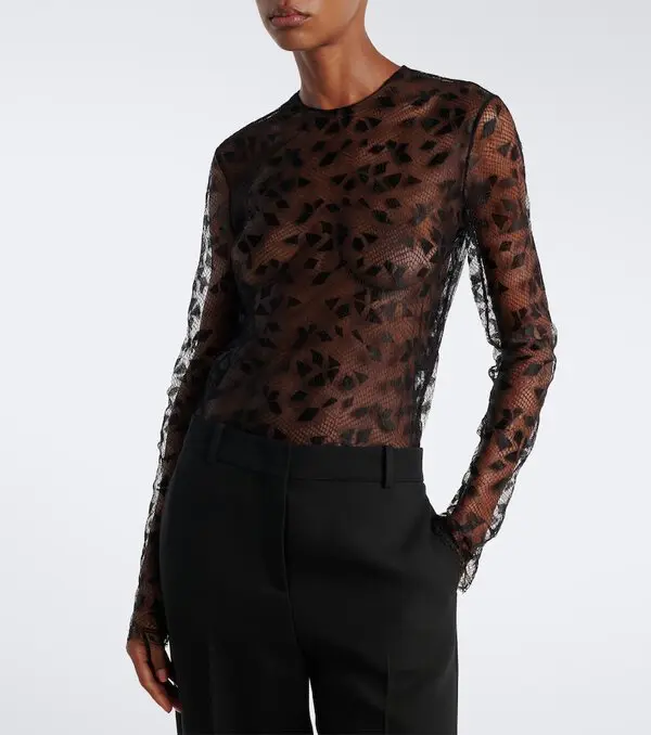 Fendi Sheer Lace Top