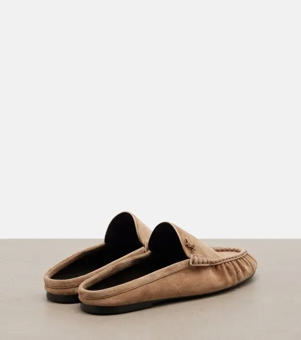 Saint Laurent Le Loafer Suede Mules
