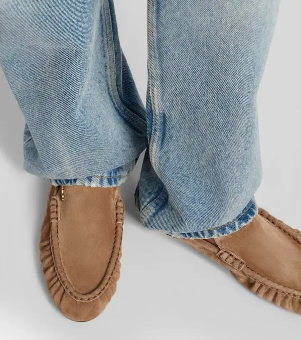 Saint Laurent Le Loafer Suede Mules