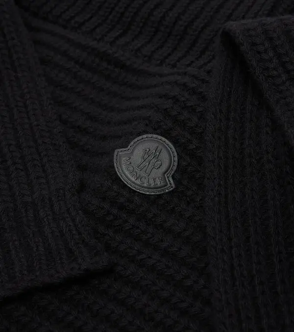 Moncler Ribbed-knit Wool And Cashmere Hood