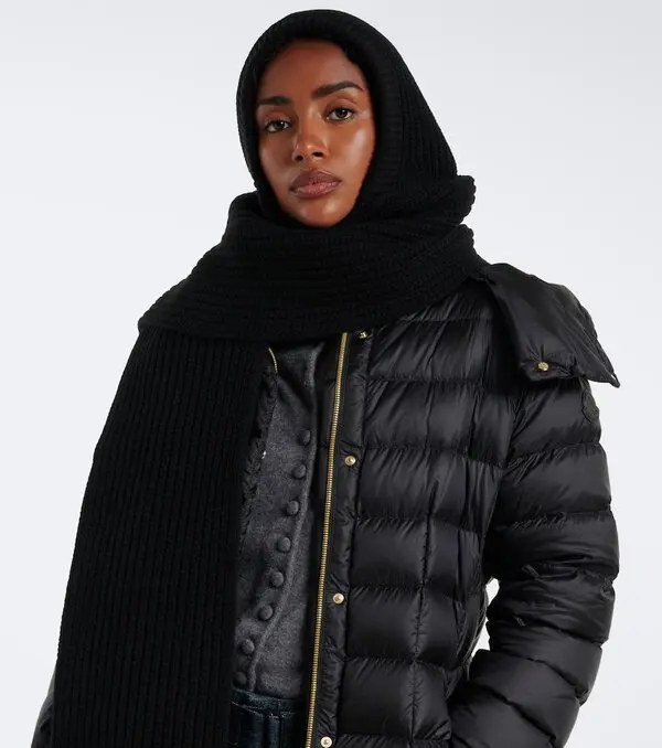 Moncler Ribbed-knit Wool And Cashmere Hood