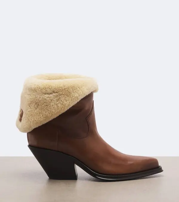 Chloé Azelan Shearling-lined Ankle Boots