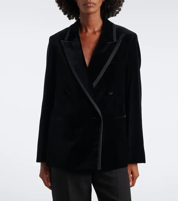 Fendi Double-breasted Velvet Blazer