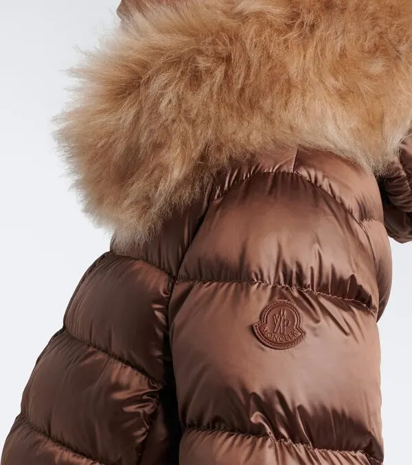 Moncler Shearling-trimmed Down Coat