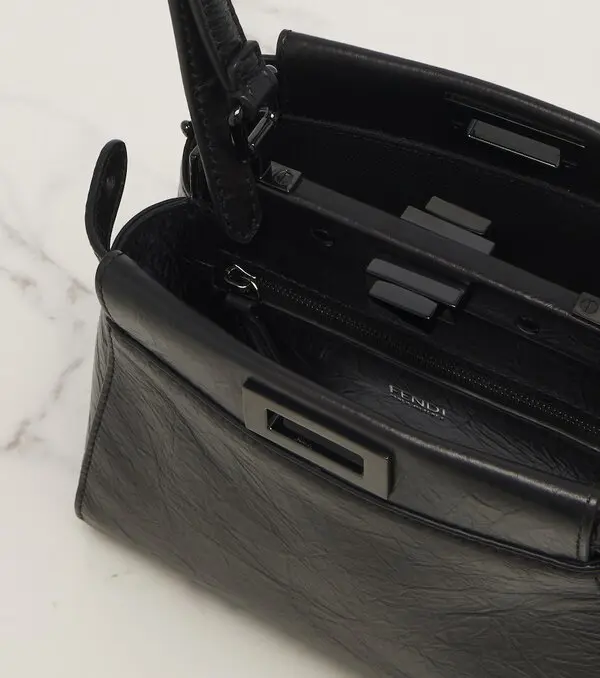 Fendi Peekaboo® Mini Leather Tote Bag