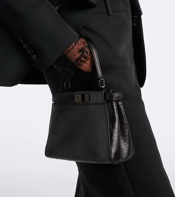 Fendi Peekaboo® Mini Leather Tote Bag