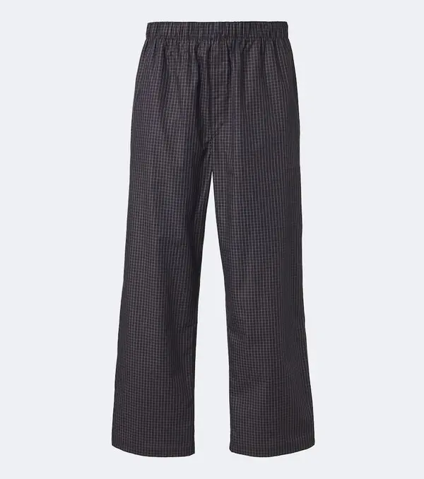CDLP Checked Cotton Pajama Pants