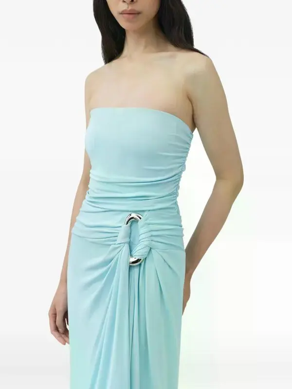 Simkhai Emma Strapless Bustier Bodycon Maxi Gown