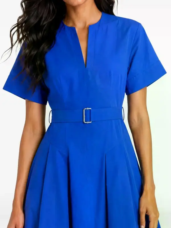 Simkhai Corinne Belted Flared Midi Dress