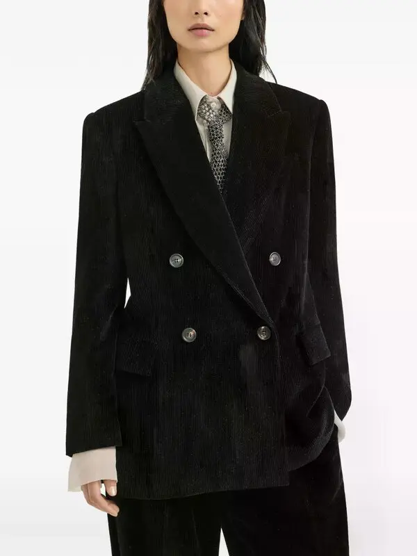 Brunello Cucinelli Sparkling Corduroy Blazer With Monili