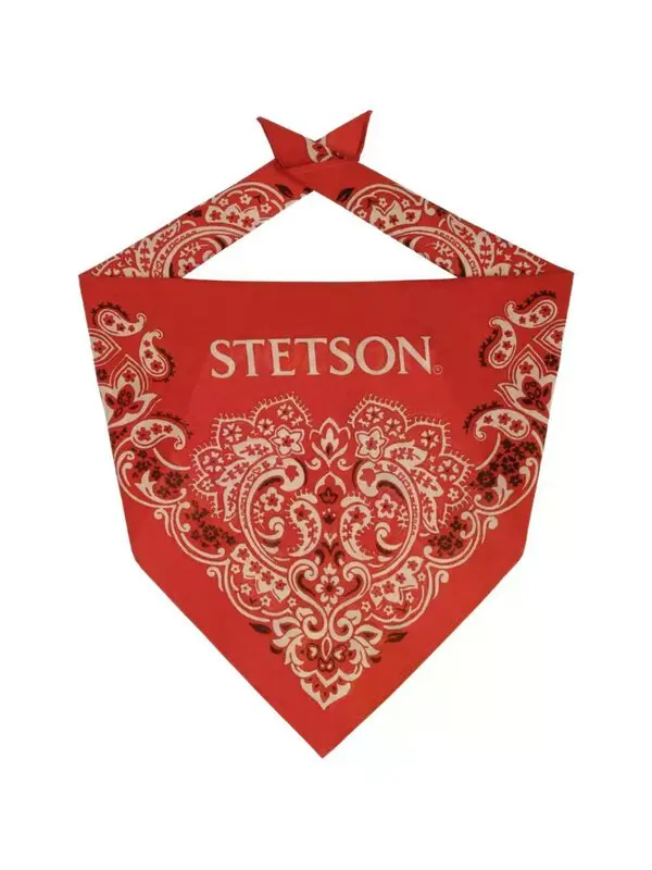 Stetson Paisley-print Cotton Scarf