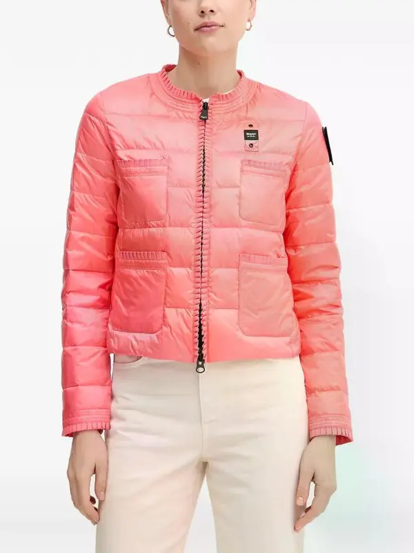 BLAUER. Classical Chic Ruffled Quilted Puffer Jacket