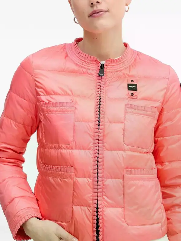 BLAUER. Classical Chic Ruffled Quilted Puffer Jacket