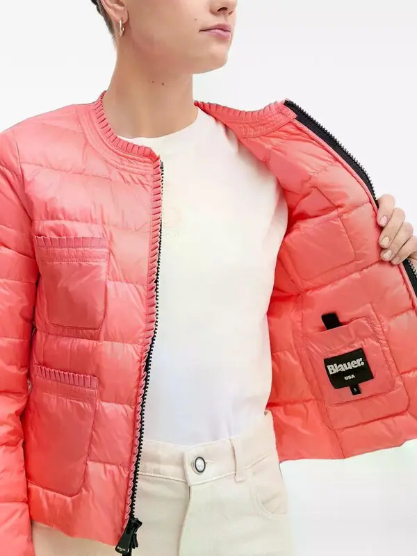 BLAUER. Classical Chic Ruffled Quilted Puffer Jacket