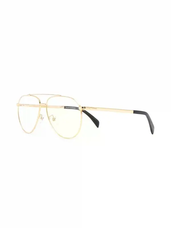 DB EYEWEAR BY DAVID BECKHAM Polished-effect Pilot-frame Glasses
