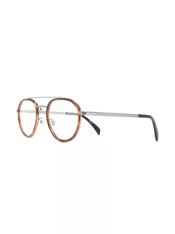 DB EYEWEAR BY DAVID BECKHAM Tortoiseshell Pilot Glass Frames