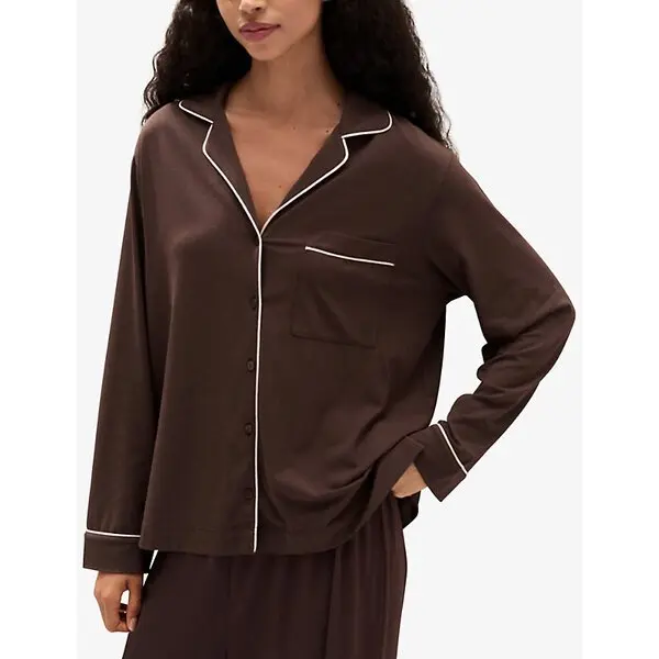 THE WHITE COMPANY Relaxed-fit Piped Jersey Pyjama Set