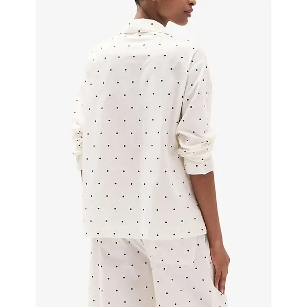 THE WHITE COMPANY Polka-dot Relaxed-fit Cotton-poplin Pyjama Set