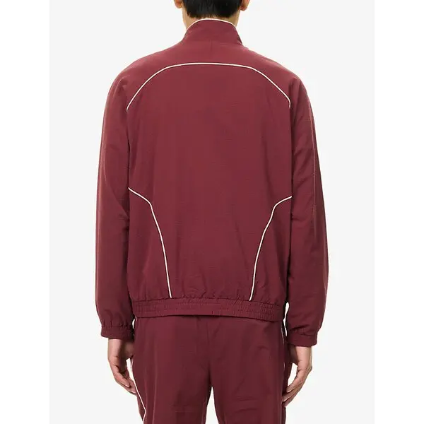 LES DEUX Crinkled Seersucker Woven Truck Jacket