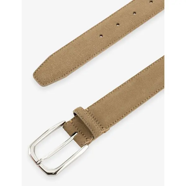 Boggi Milano Square-buckle Suede Belt