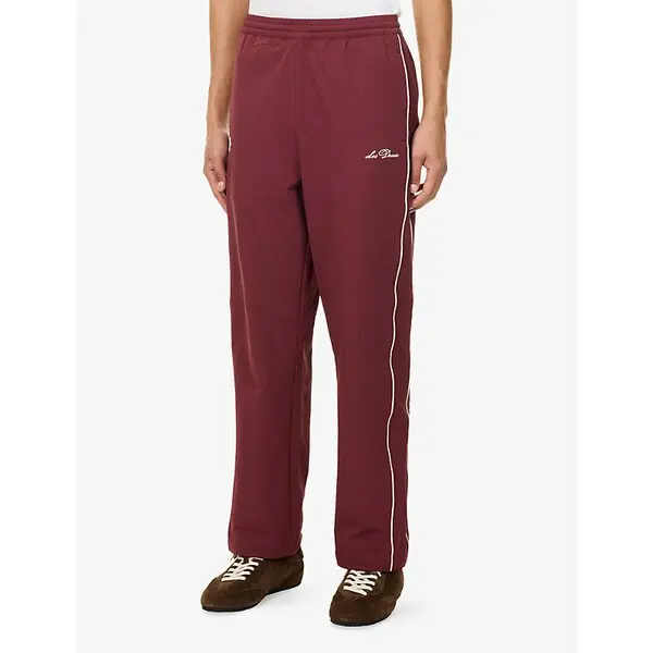 LES DEUX Crinkled Seersucker Woven Track Jogging Bottoms