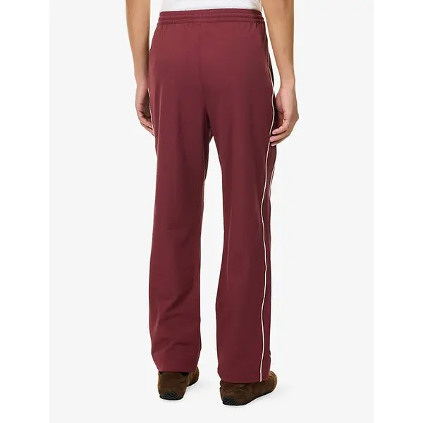 LES DEUX Crinkled Seersucker Woven Track Jogging Bottoms