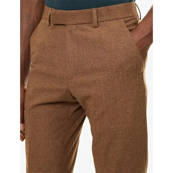 TED BAKER X THE GENTLEMAN Tailored-fit Puppytooth Wool-blend Trousers