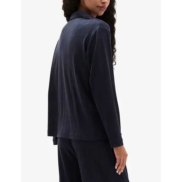 THE WHITE COMPANY Classic Ribbed Stretch-jersey Pyjama Set - Midnight
