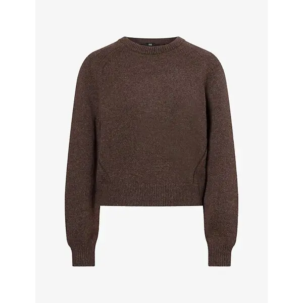 Paige Zaire Ribbed-trim Wool-blend Jumper - Sable