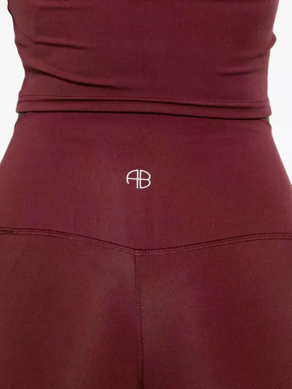 ANINE BING Logo-print Flared Leggings