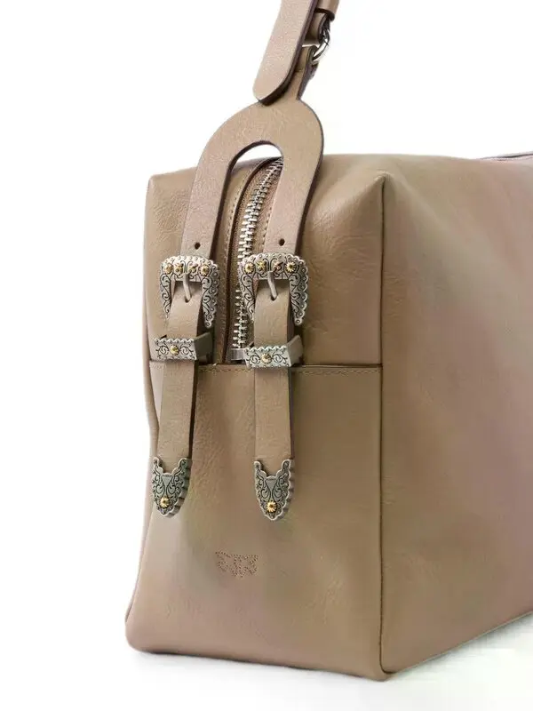 Pinko Buckle-detail Leather Shoulder Bag