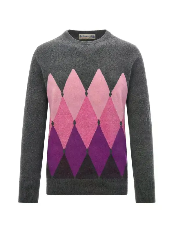 BALLANTYNE Argyle-knit Cashmere Sweater