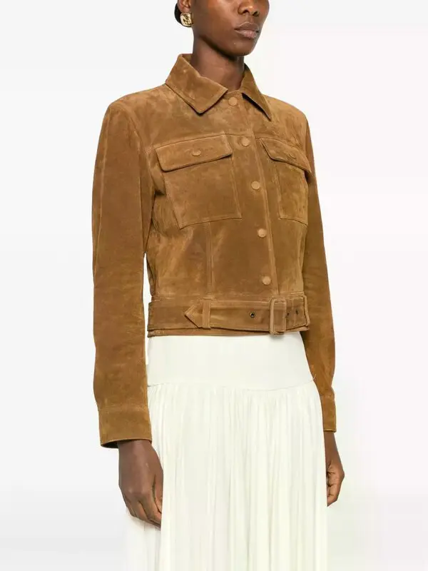 Saint Laurent Belted Suede Jacket