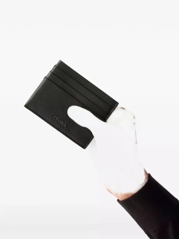 Zegna Dark Olive Green Secondskin Card Case