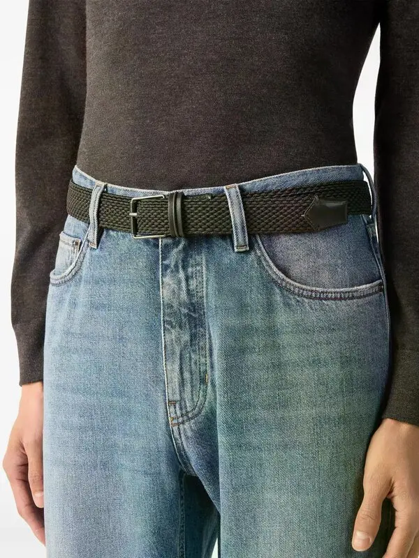Zegna Woven-design Buckle-fastening Belt
