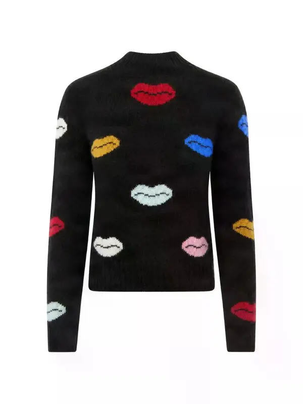 Fiorucci Lips-intarsia Long-sleeve Sweater