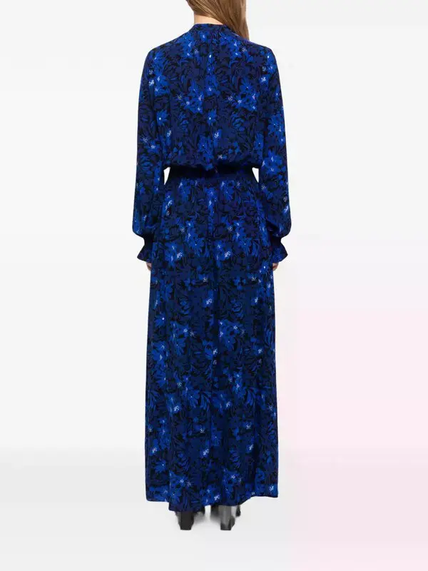 Zadig&Voltaire Rayado Smooth Night Flowers Maxi Dress