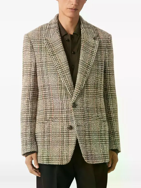 Zegna Check Wool-blend Blazer