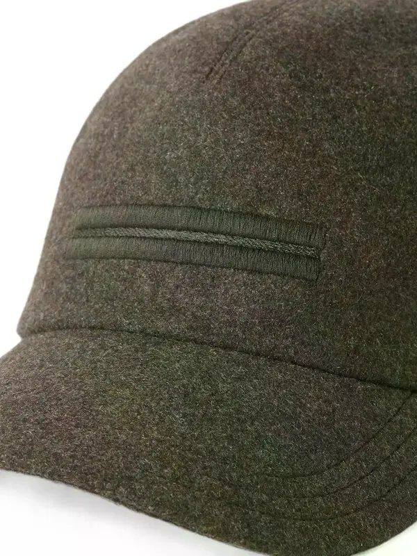 Zegna Green Mélange Oasi Cashmere Baseball Cap