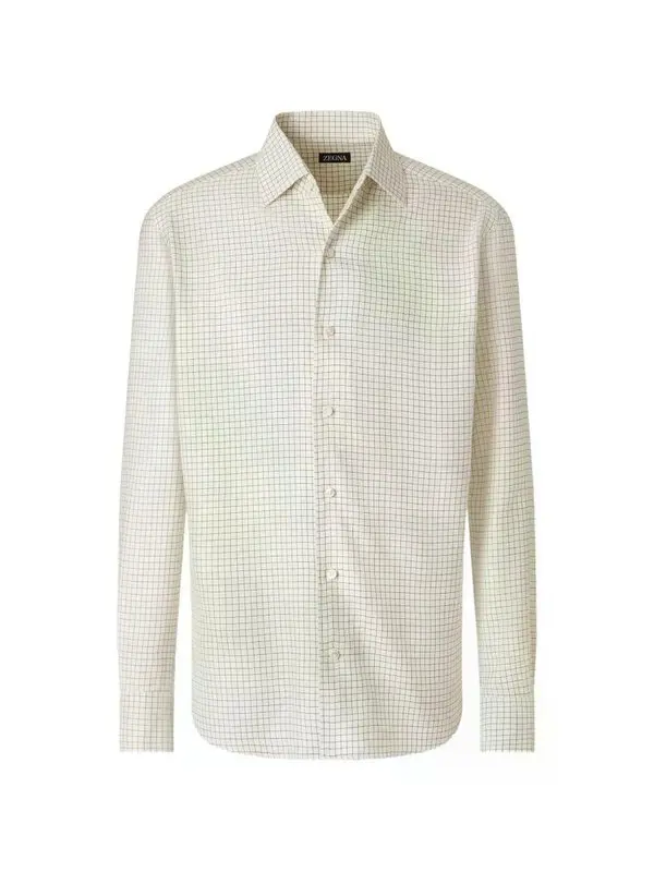 Zegna Check-pattern Silk Shirt