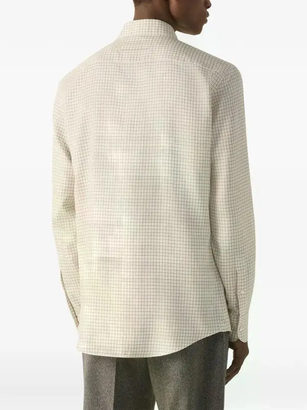 Zegna Check-pattern Silk Shirt